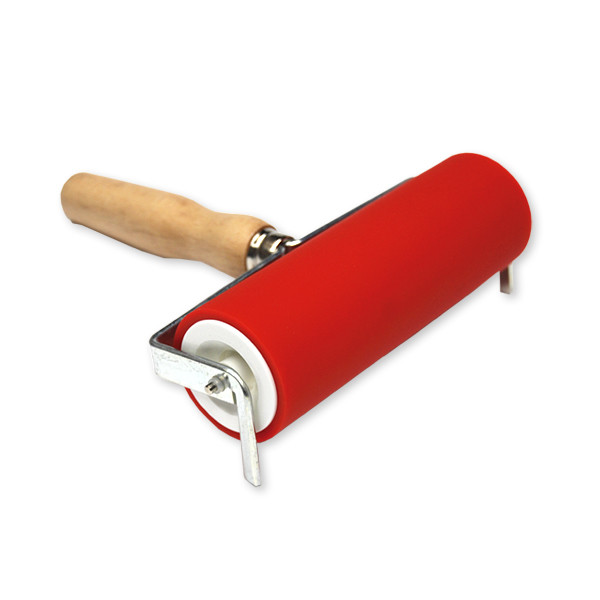 Red Rubber Rollers Diameter 50mm - Rollers - Printmaking