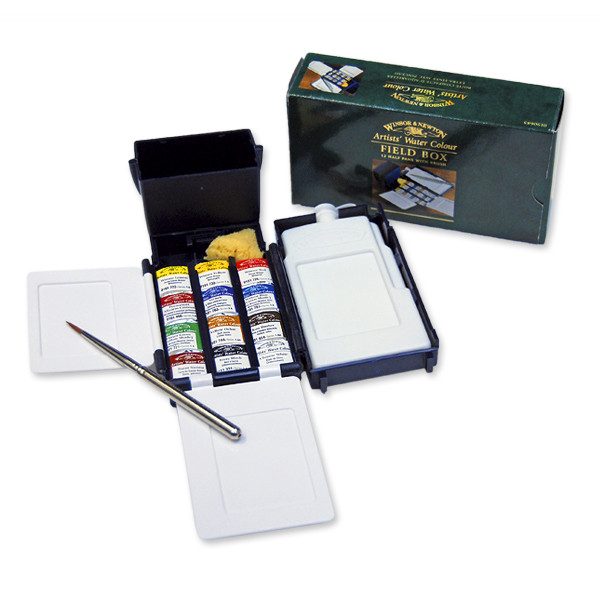 Winsor & Newton Artists Field Box 12 Half Pans - Watercolour Sets ...