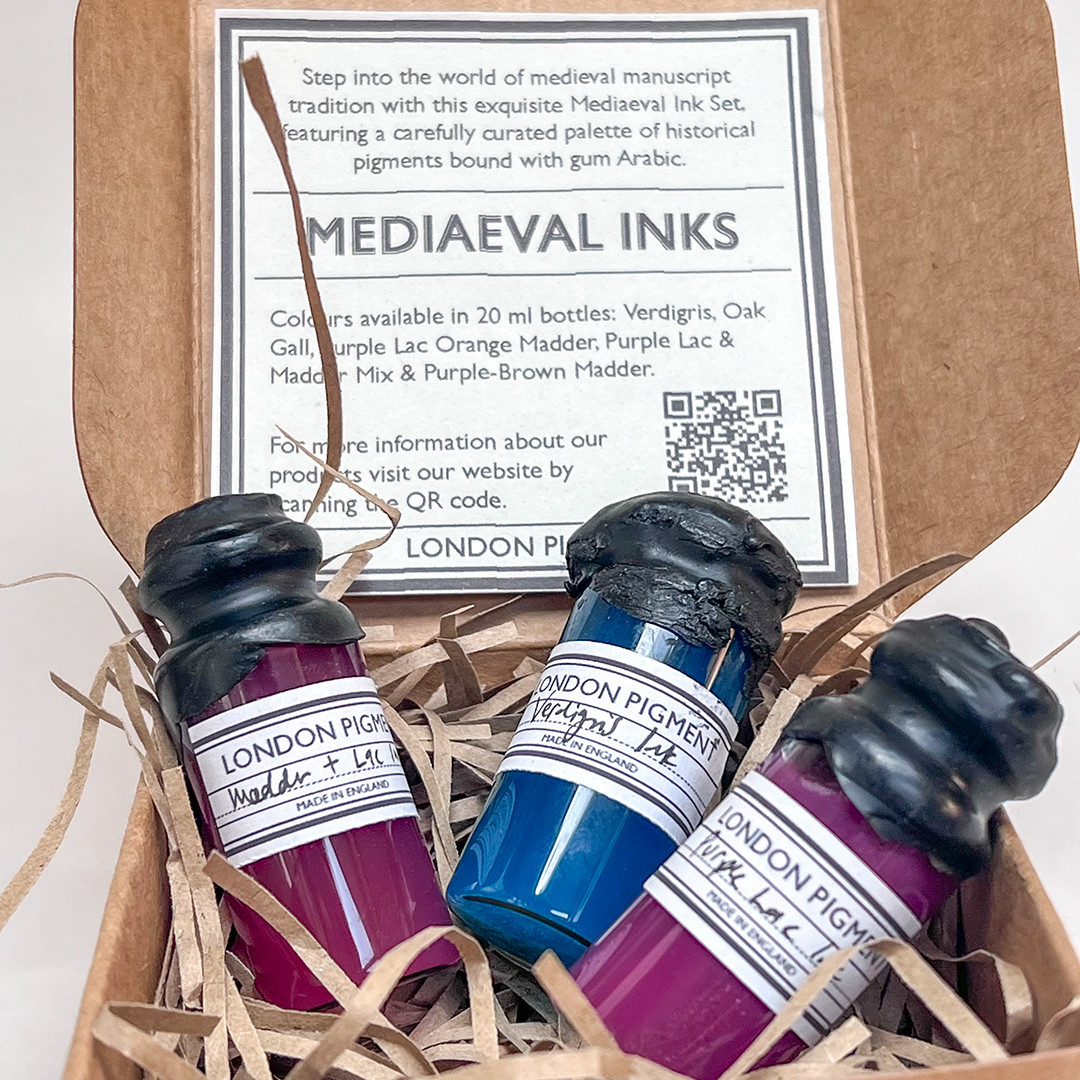London Pigment, Mediaeval Inks Set, 1 - Drawing & Calligraphy