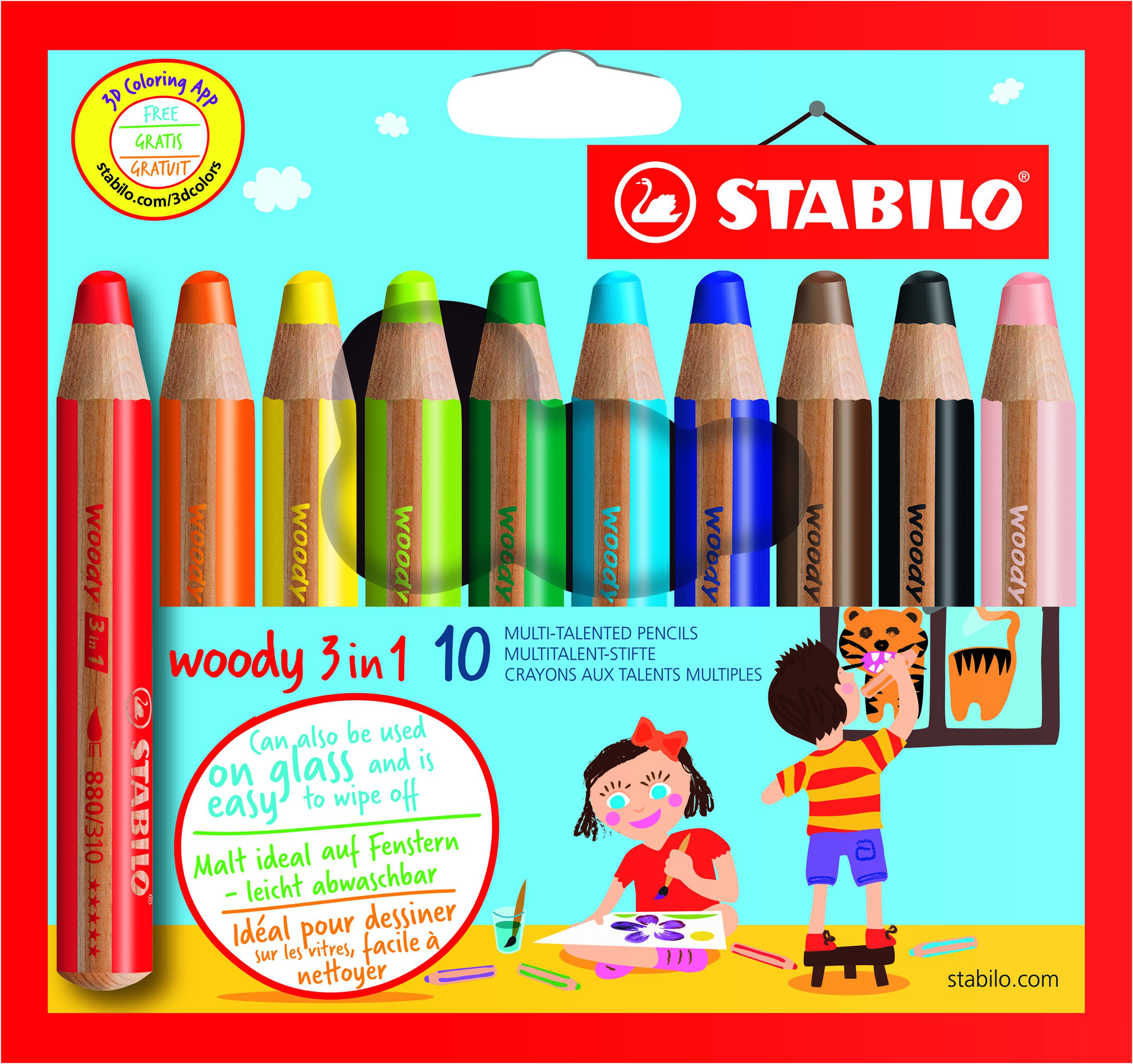 STABILO woody Pencil Sets - Coloured Pencils - Drawing & Calligraphy