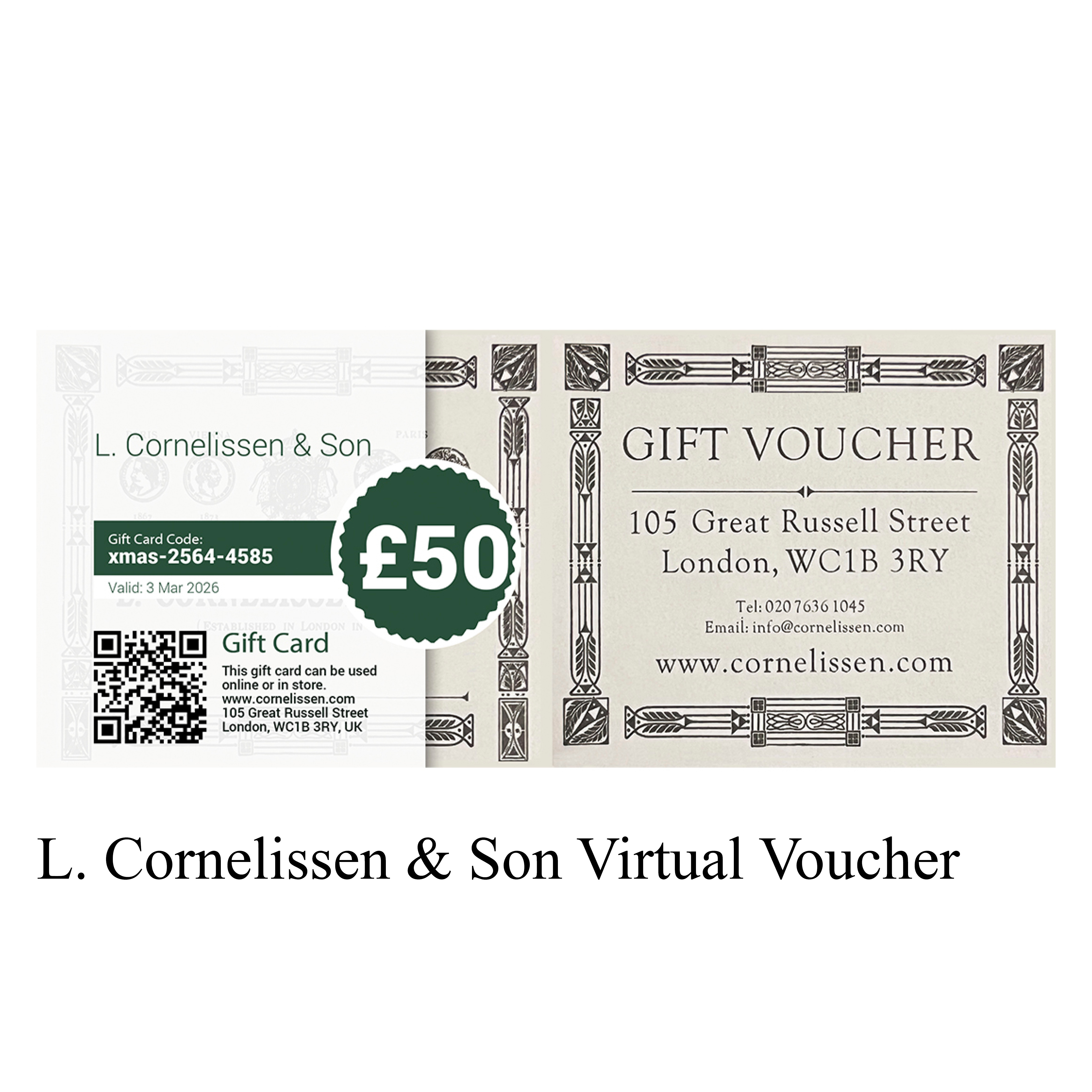 Cornelissen Virtual Gift Voucher