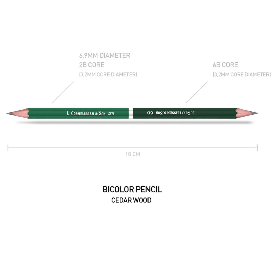 Cornelissen Double Ended 6B/2B Lead Pencil