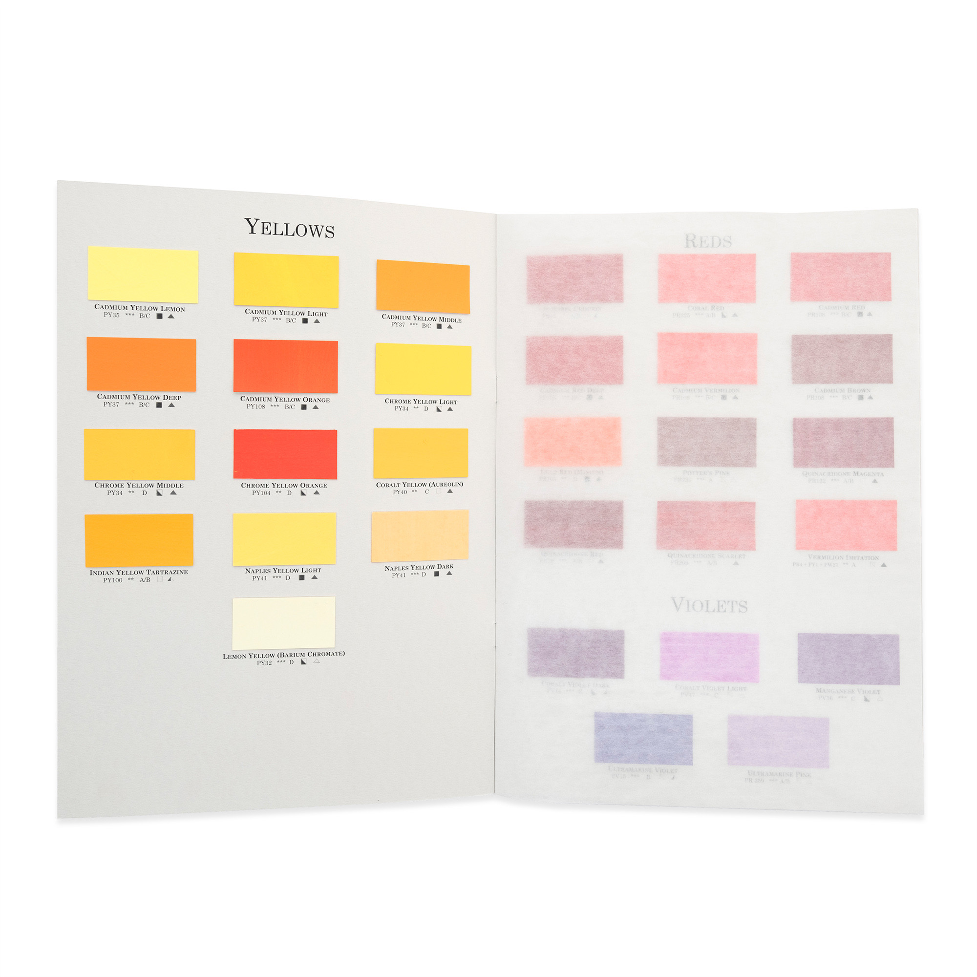 Cornelissen Pigment Colour Chart - Equipment - Pigments Gums & Resins