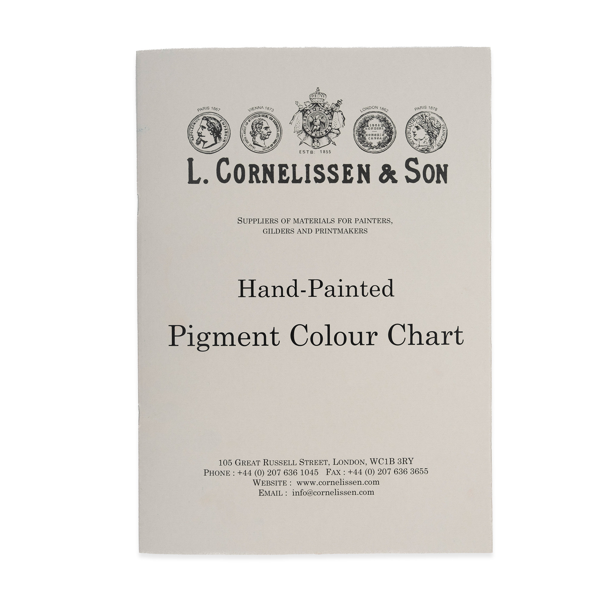 Cornelissen Pigment Colour Chart - Equipment - Pigments Gums & Resins