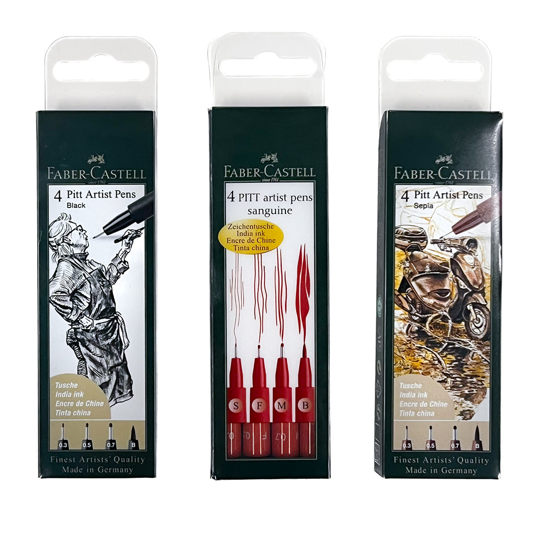 Faber-Castell PITT Artist Pen Sets - Coloured Pencils - Drawing ...