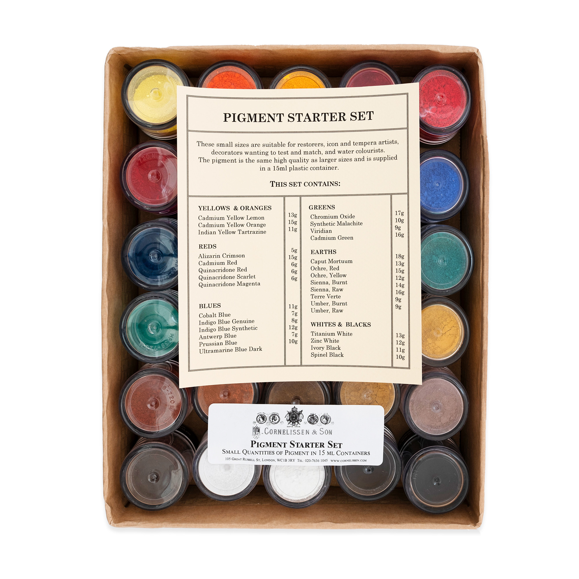 Cornelissen Pigment Set of 30 Colours - Artists Quality Pigment Sets ...